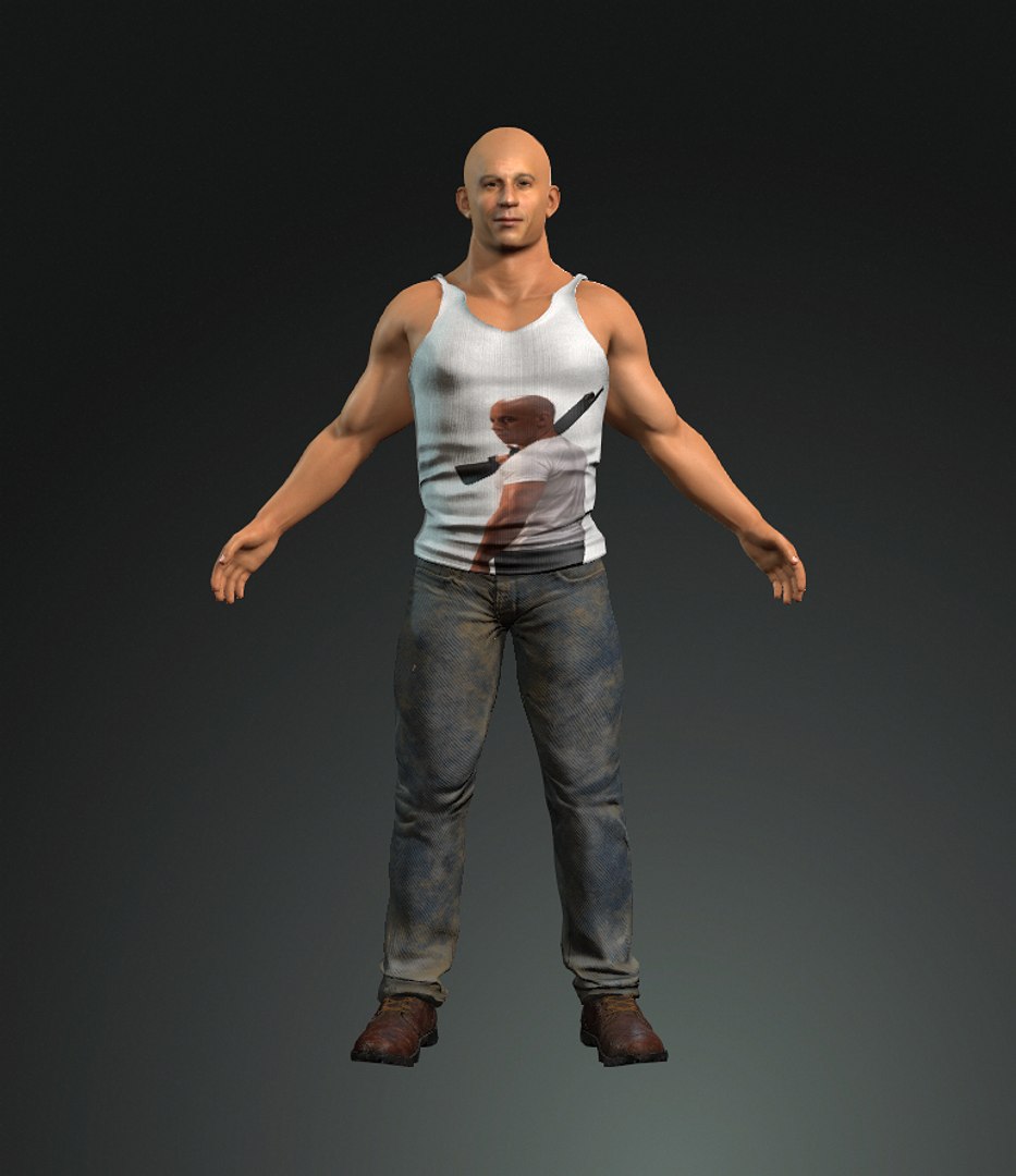 Character Design Vin Diesel 3D Model - TurboSquid 1547203