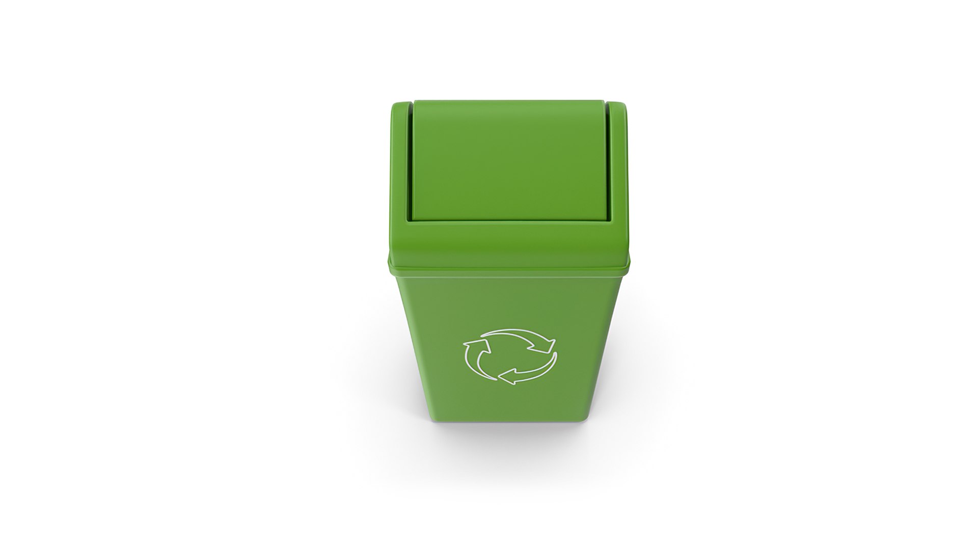 Green Recycle Bin Model - TurboSquid 2164543