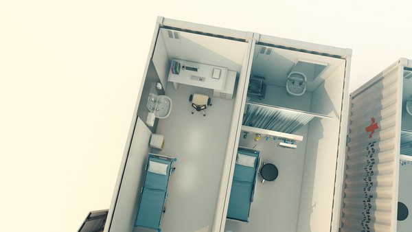Modular hospital 3D model - TurboSquid 1686795
