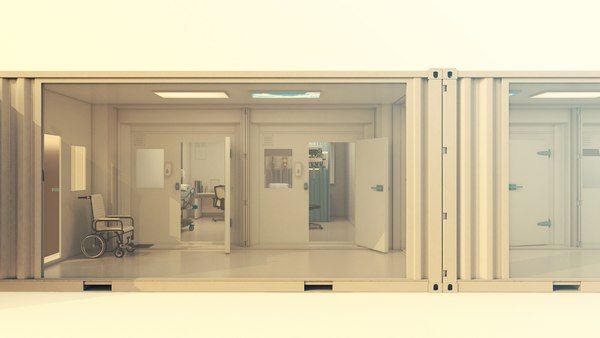 Modular hospital 3D model - TurboSquid 1686795