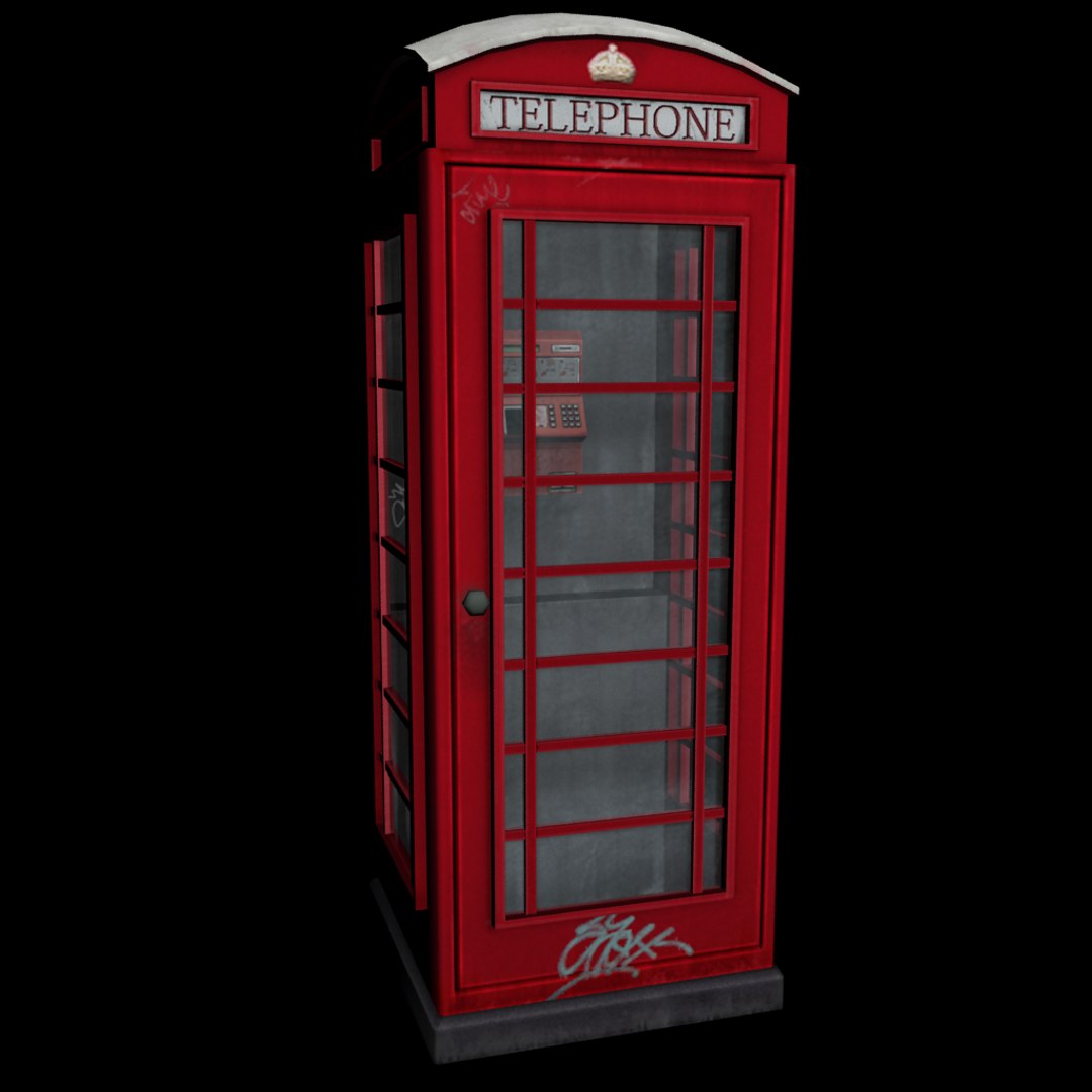 English Phonebooth 3d Model