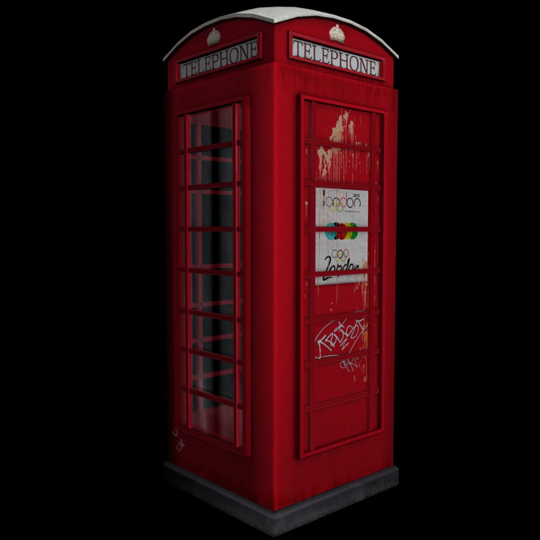 English Phonebooth 3d Model