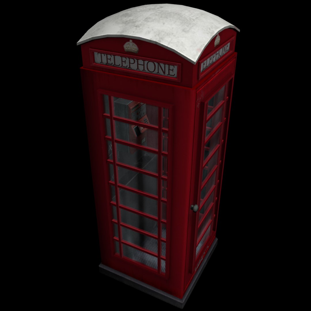 English Phonebooth 3d Model