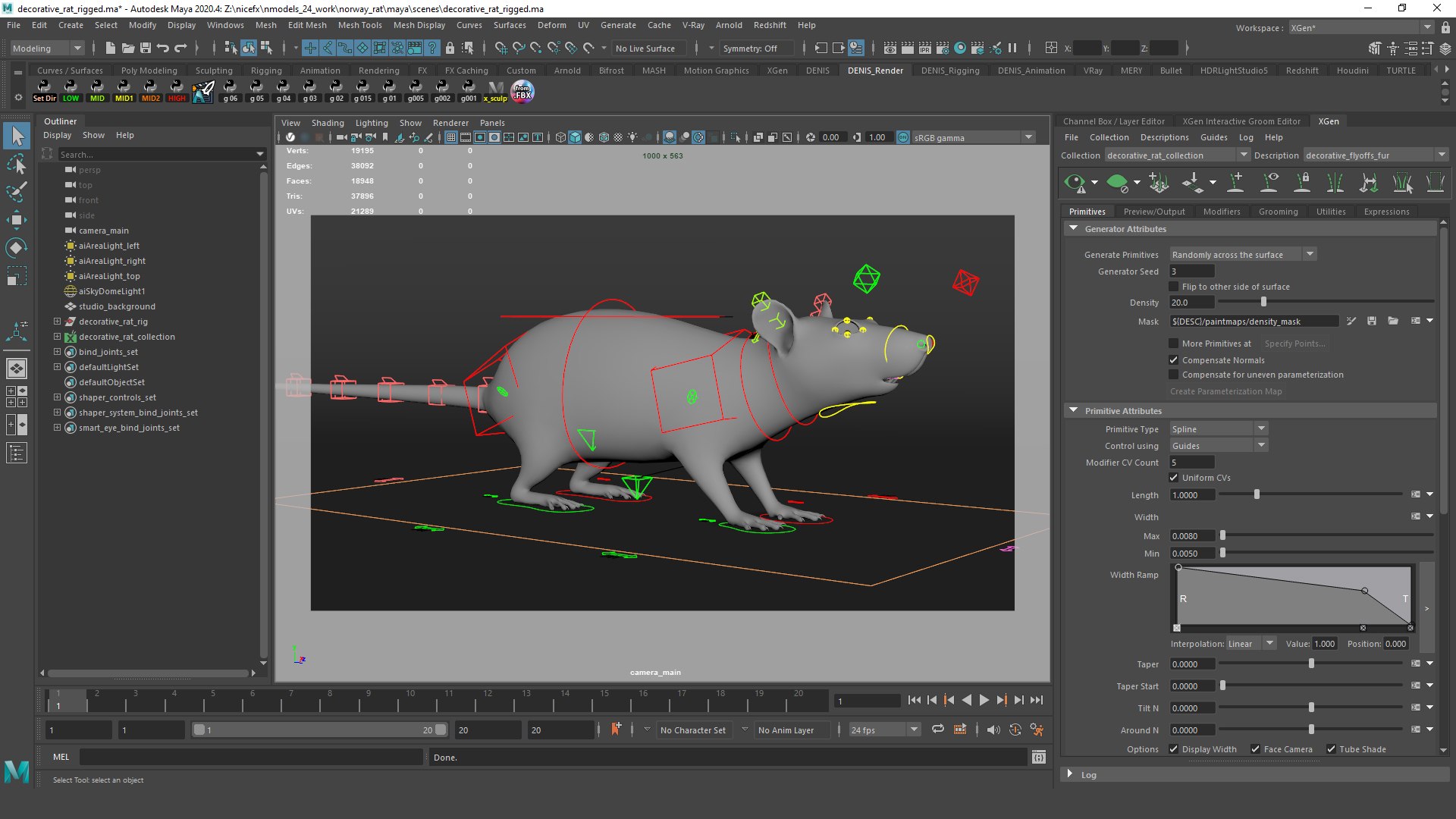 3D Model Decorative Rat Rigged Xgen - TurboSquid 2371987