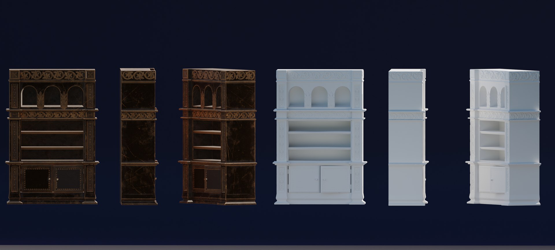 Bookcase Model - TurboSquid 2208059