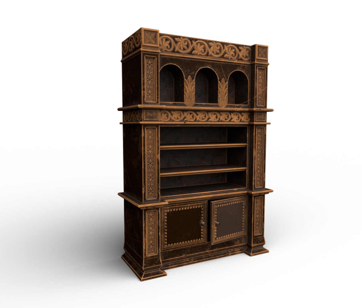 Bookcase Model - TurboSquid 2208059