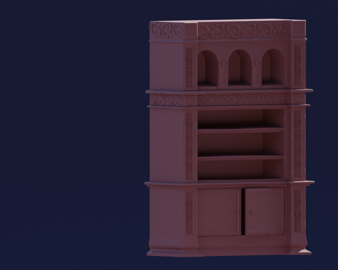 Bookcase Model - TurboSquid 2208059
