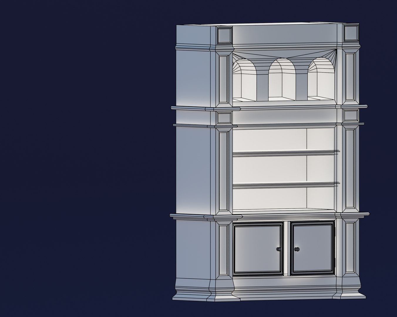 Bookcase Model - TurboSquid 2208059