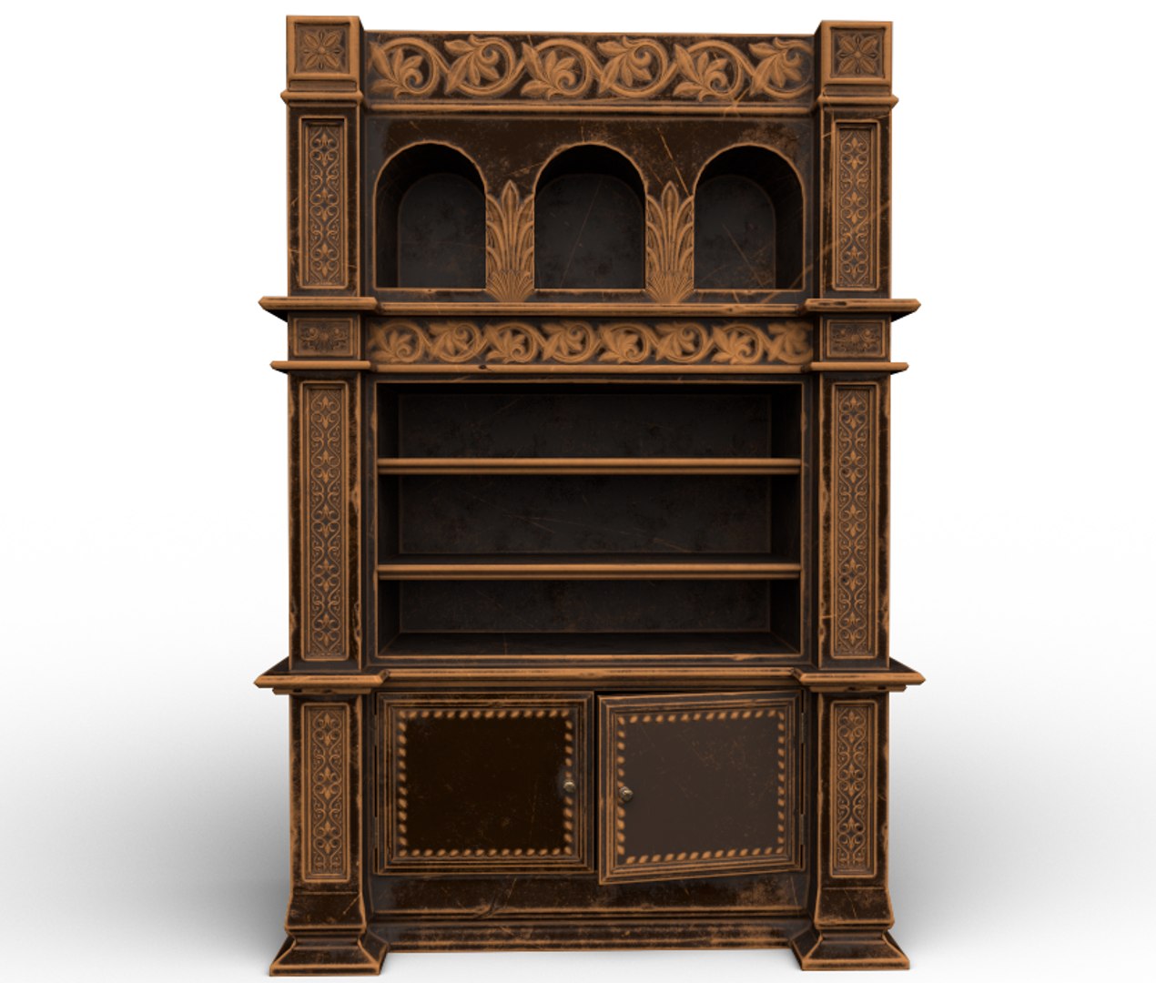 Bookcase Model - TurboSquid 2208059