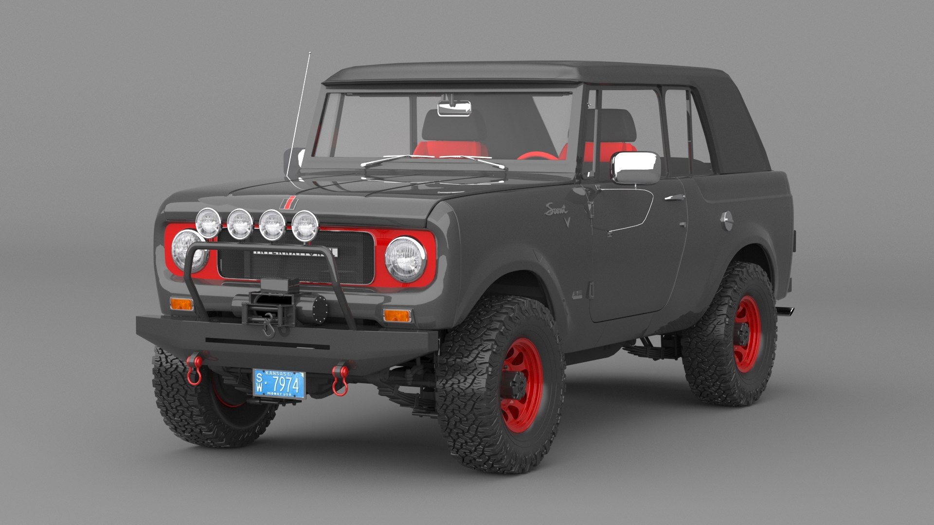 1967 International Scout 800 Sporttop Custom 3D Model - TurboSquid 2217374