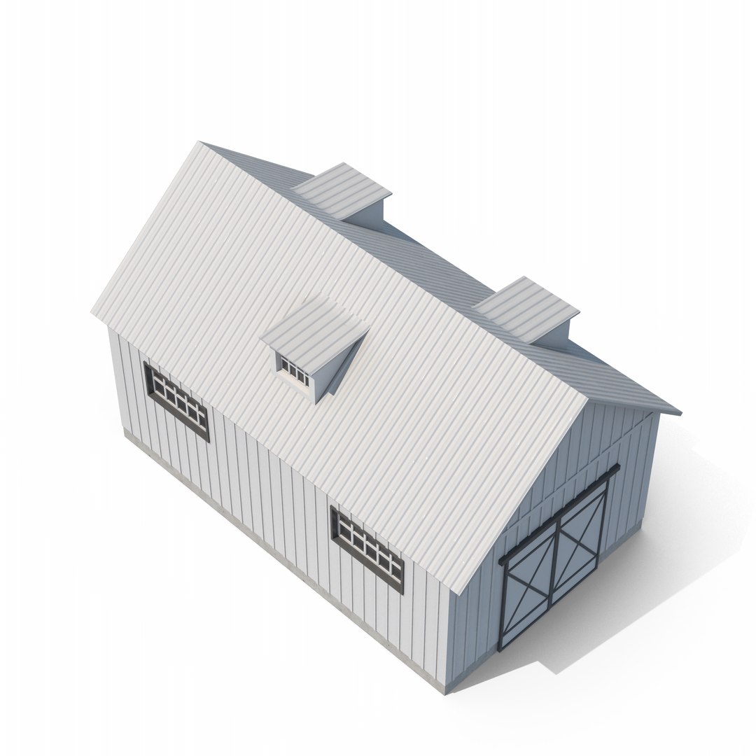3D Farm Building Shed Model - TurboSquid 2290628
