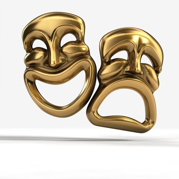 3d masks tragedy comedy model