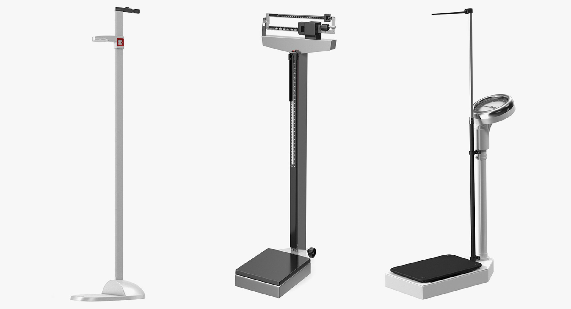 Height Measuring Rods with Physician Scales Collection 3D - TurboSquid ...