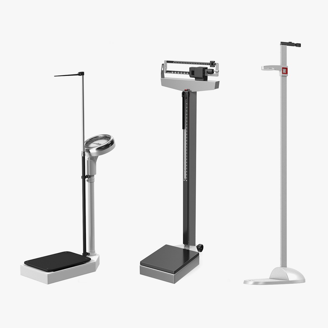 Height Measuring Rods with Physician Scales Collection 3D - TurboSquid ...