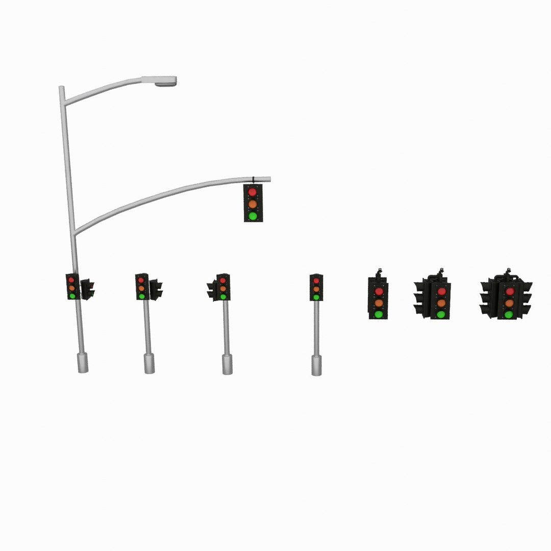 3D model Traffic lights collection - TurboSquid 2159974