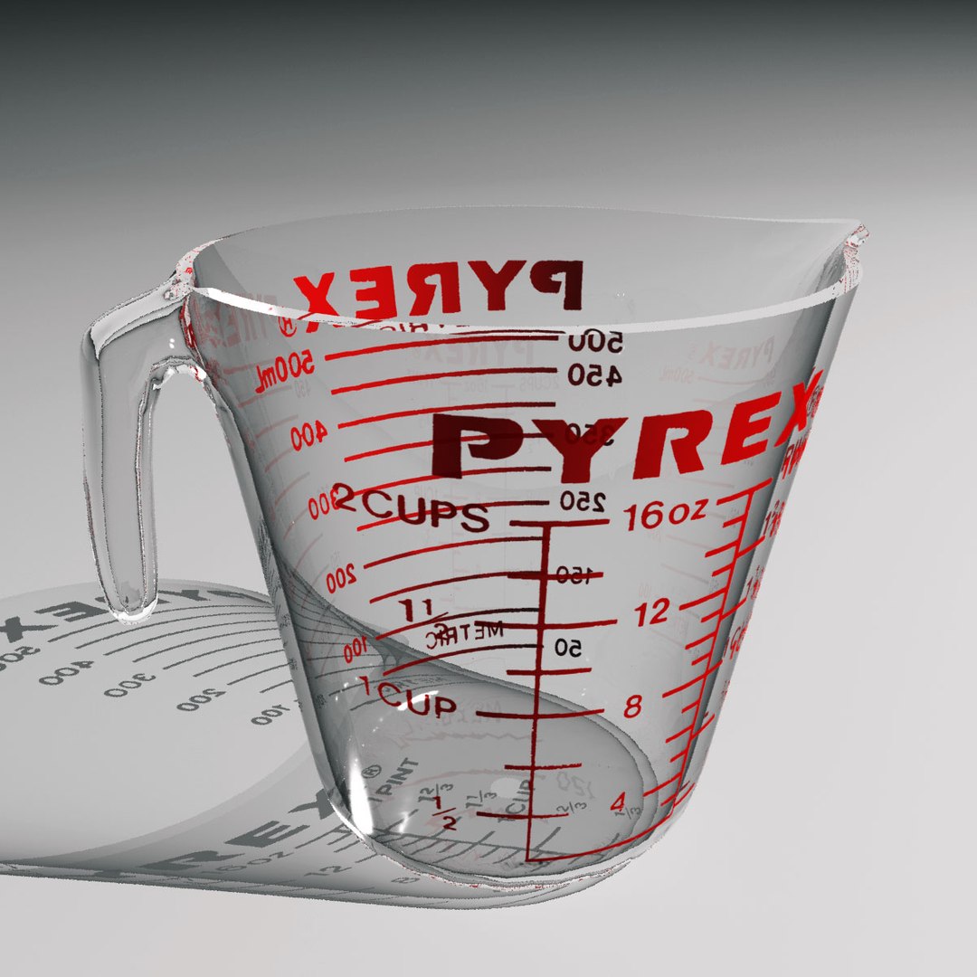 3D Pyrex Cup Measuring - TurboSquid 1584201