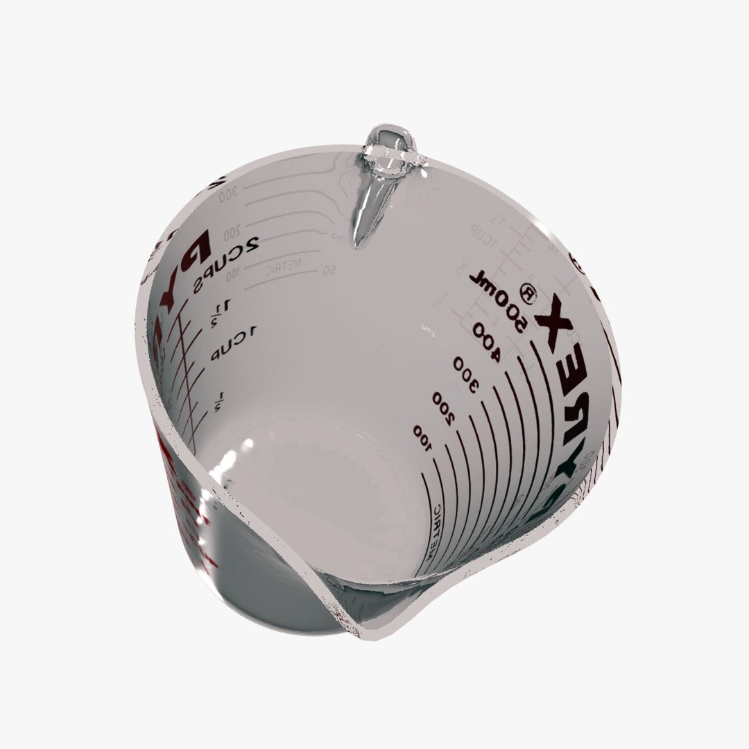 3D Pyrex Cup Measuring - TurboSquid 1584201