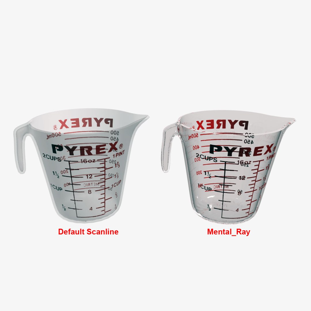 3D Pyrex Cup Measuring - TurboSquid 1584201