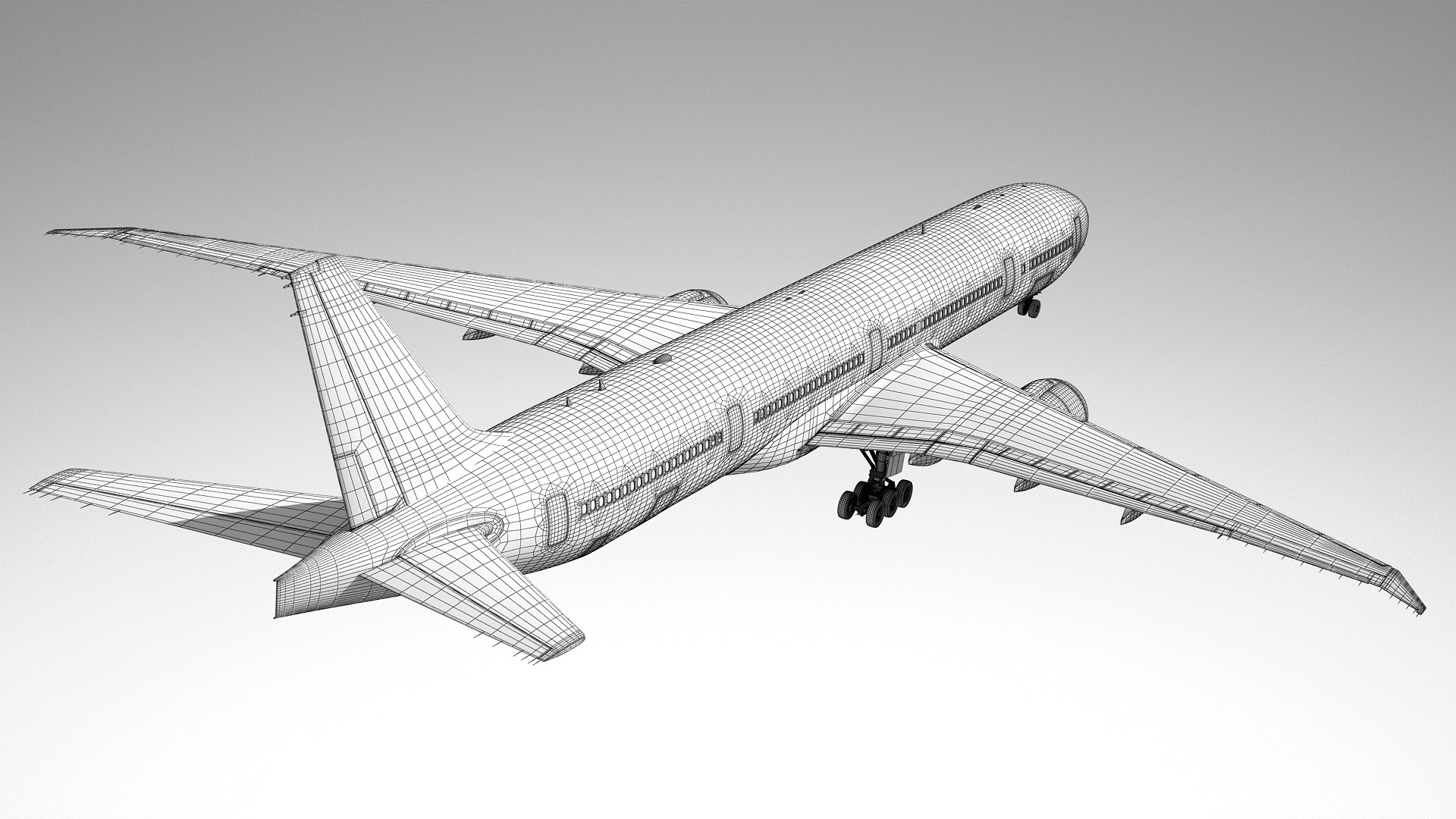 3d boeing 777-300 er plane model