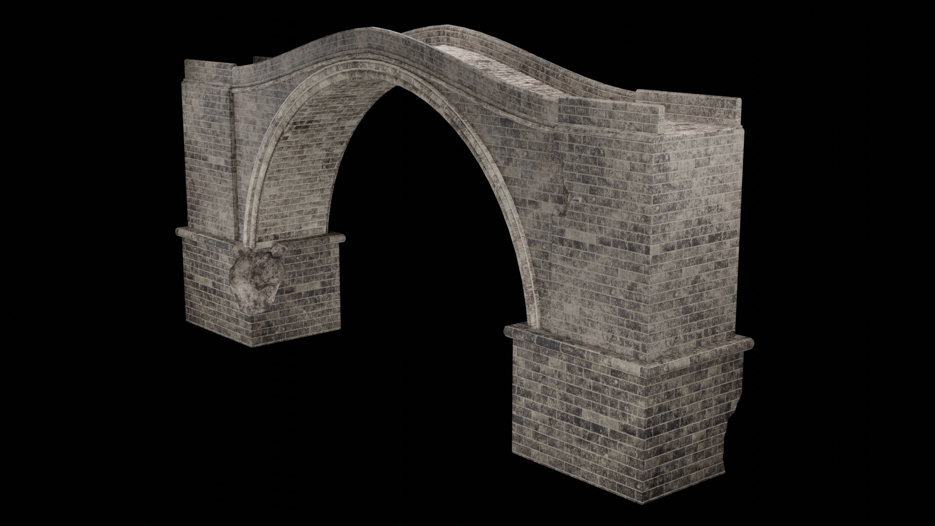 3D MEDIEVAL BRIDGE CASTLE STONE PLATFORM RUINED ROAD COLLECTION ...