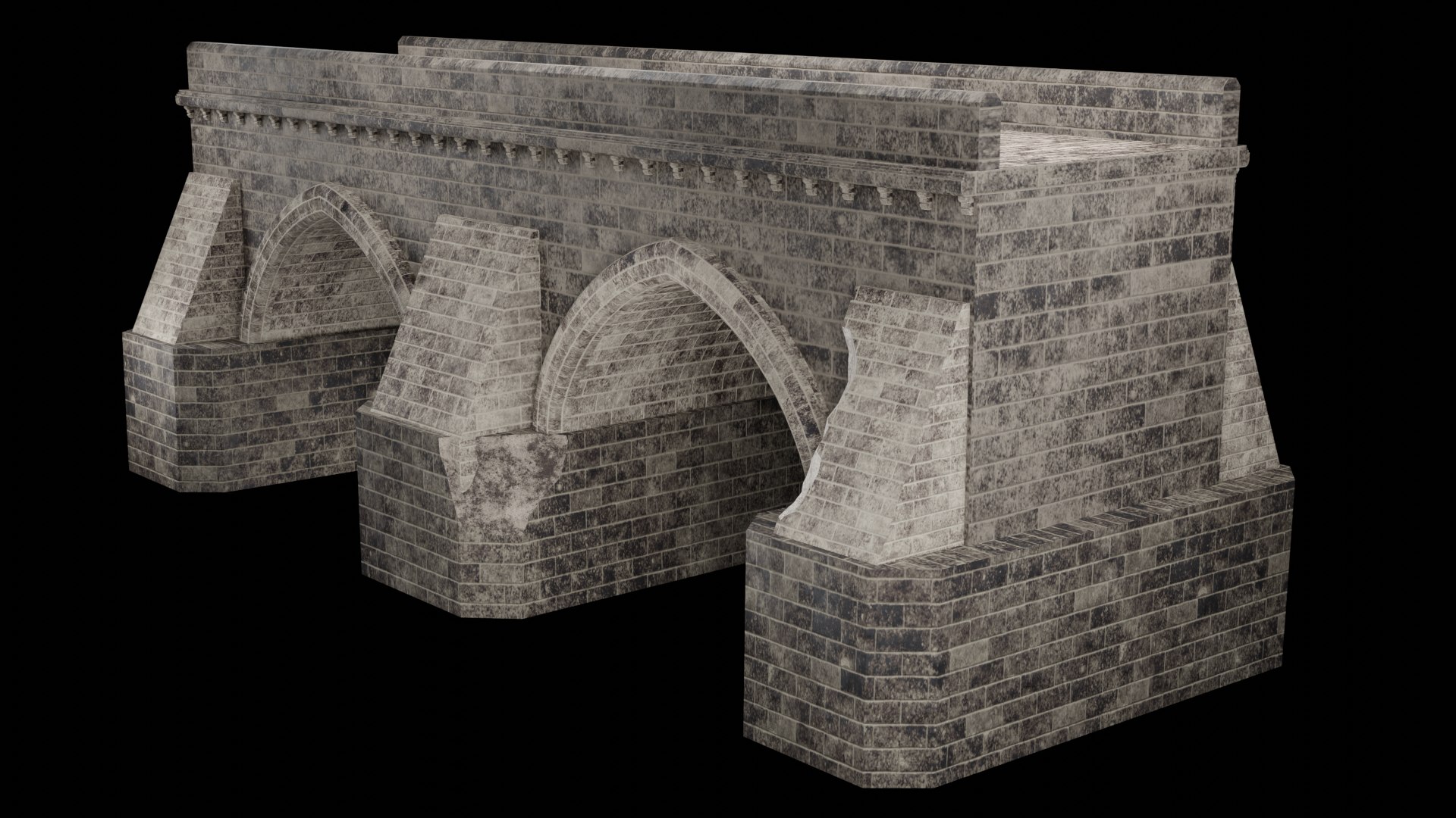 3D MEDIEVAL BRIDGE CASTLE STONE PLATFORM RUINED ROAD COLLECTION ...