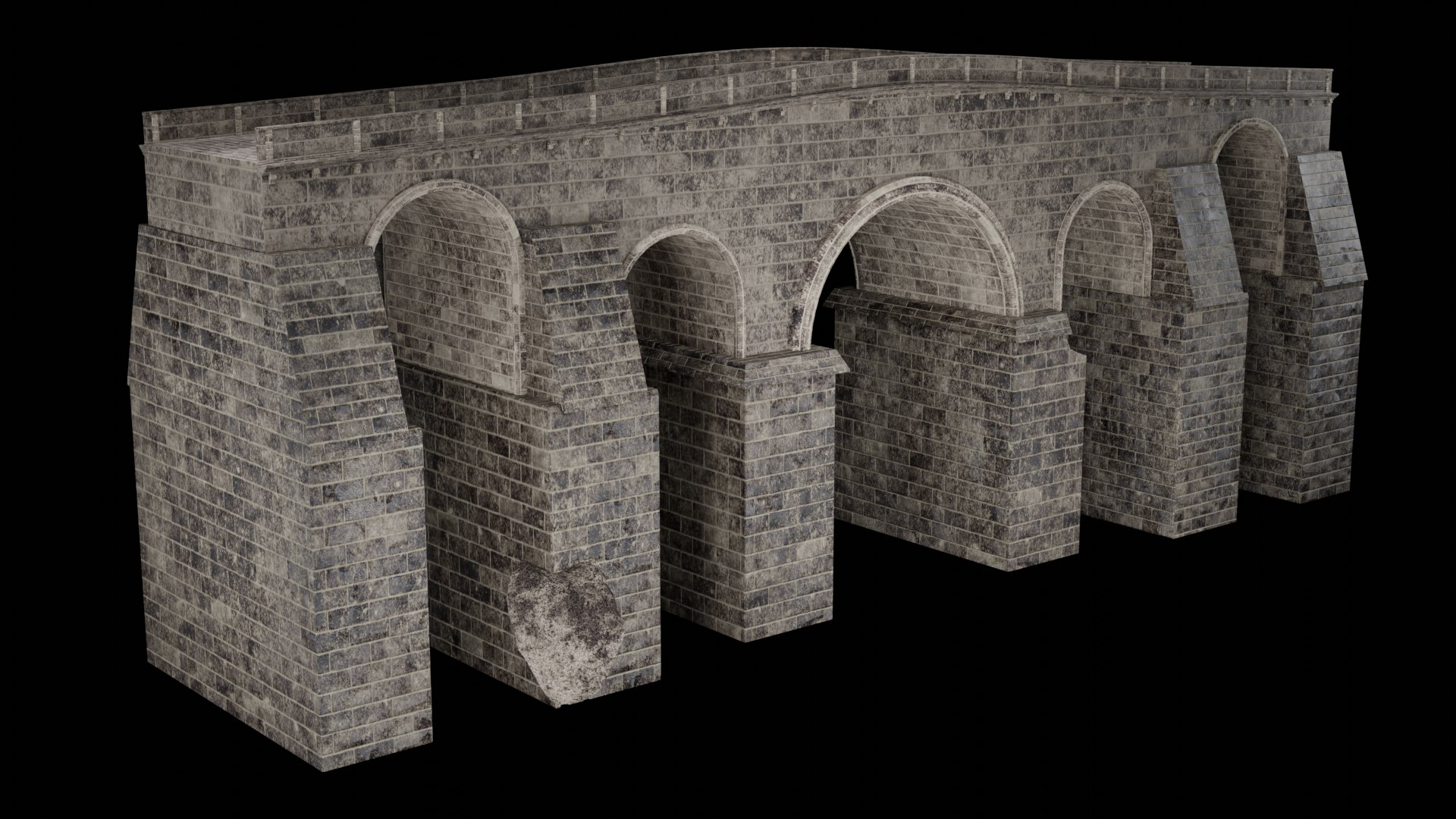 3D MEDIEVAL BRIDGE CASTLE STONE PLATFORM RUINED ROAD COLLECTION ...