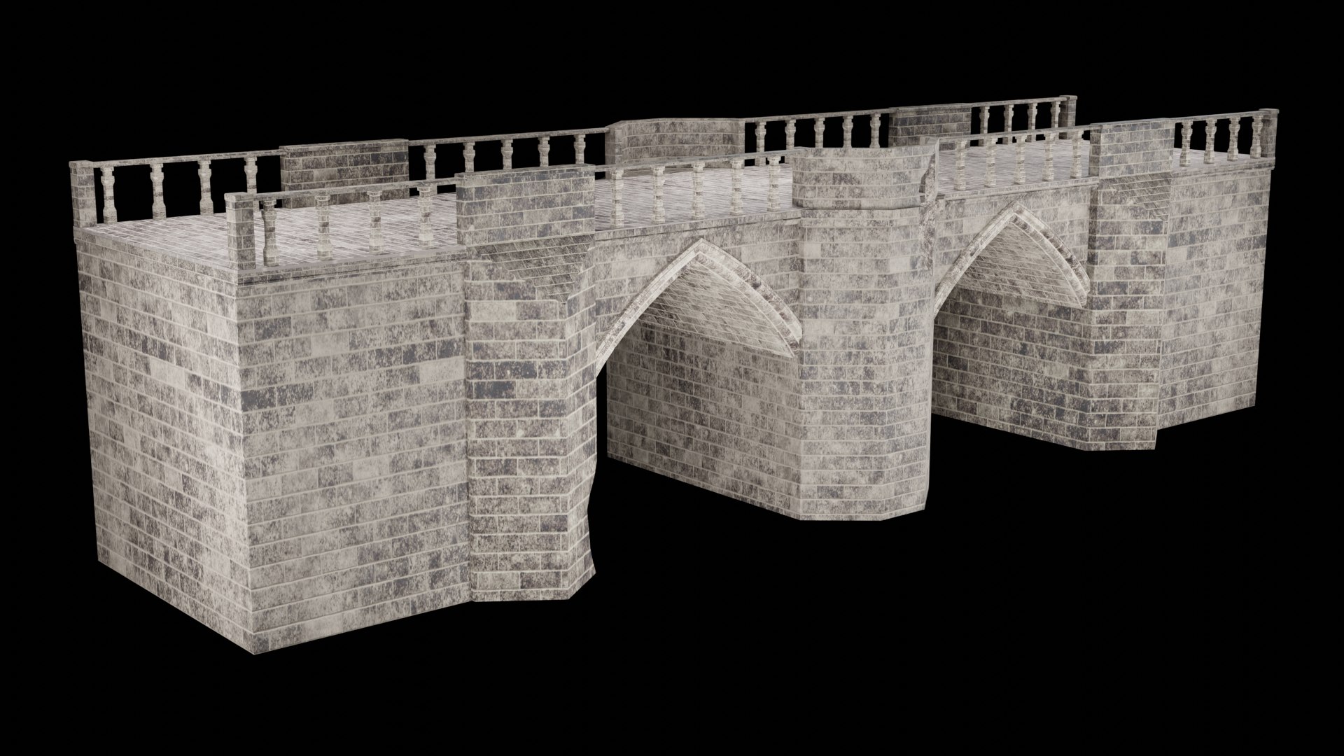 3D MEDIEVAL BRIDGE CASTLE STONE PLATFORM RUINED ROAD COLLECTION ...