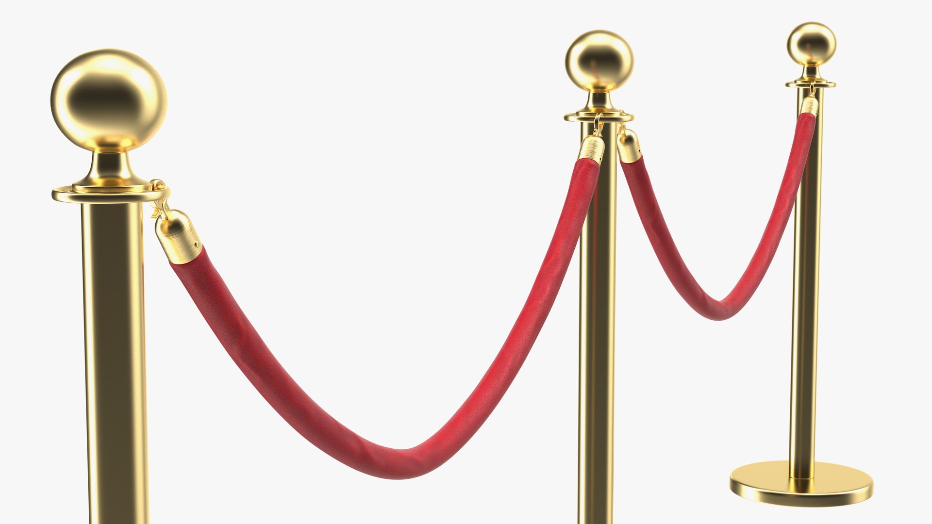 3D Red Carpet Fence Model - TurboSquid 1472424