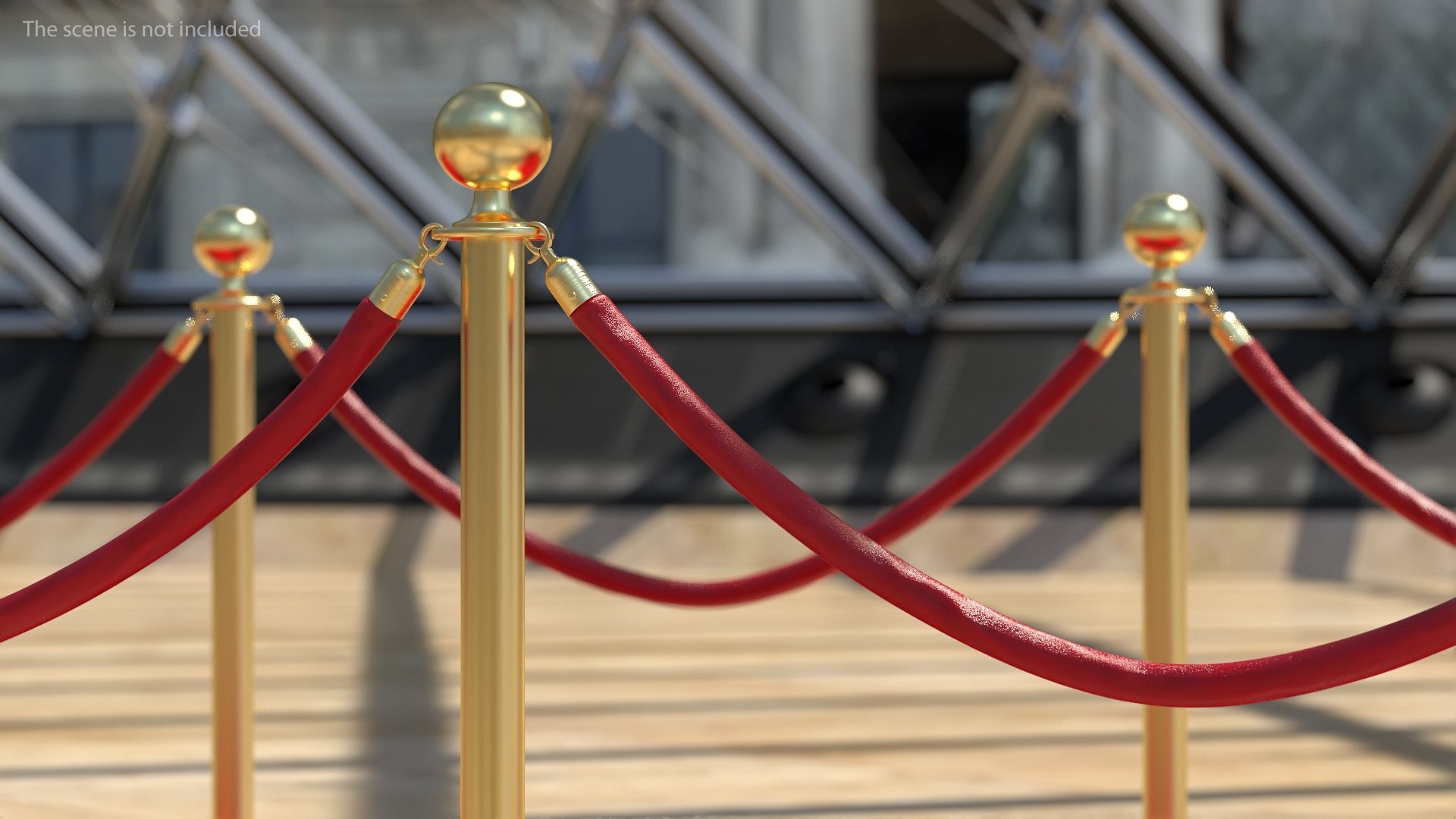3D Red Carpet Fence Model - TurboSquid 1472424