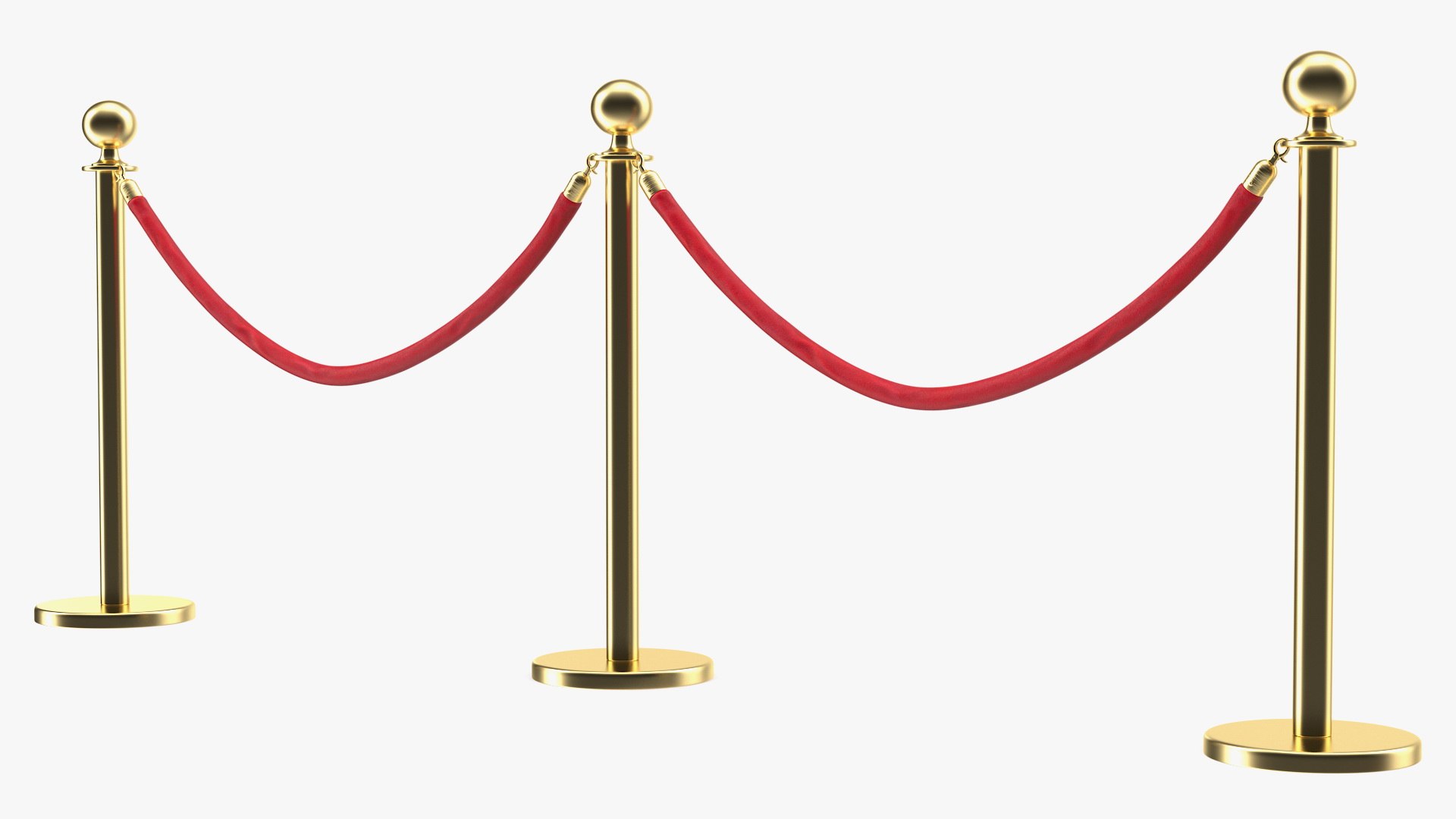3D Red Carpet Fence Model - TurboSquid 1472424