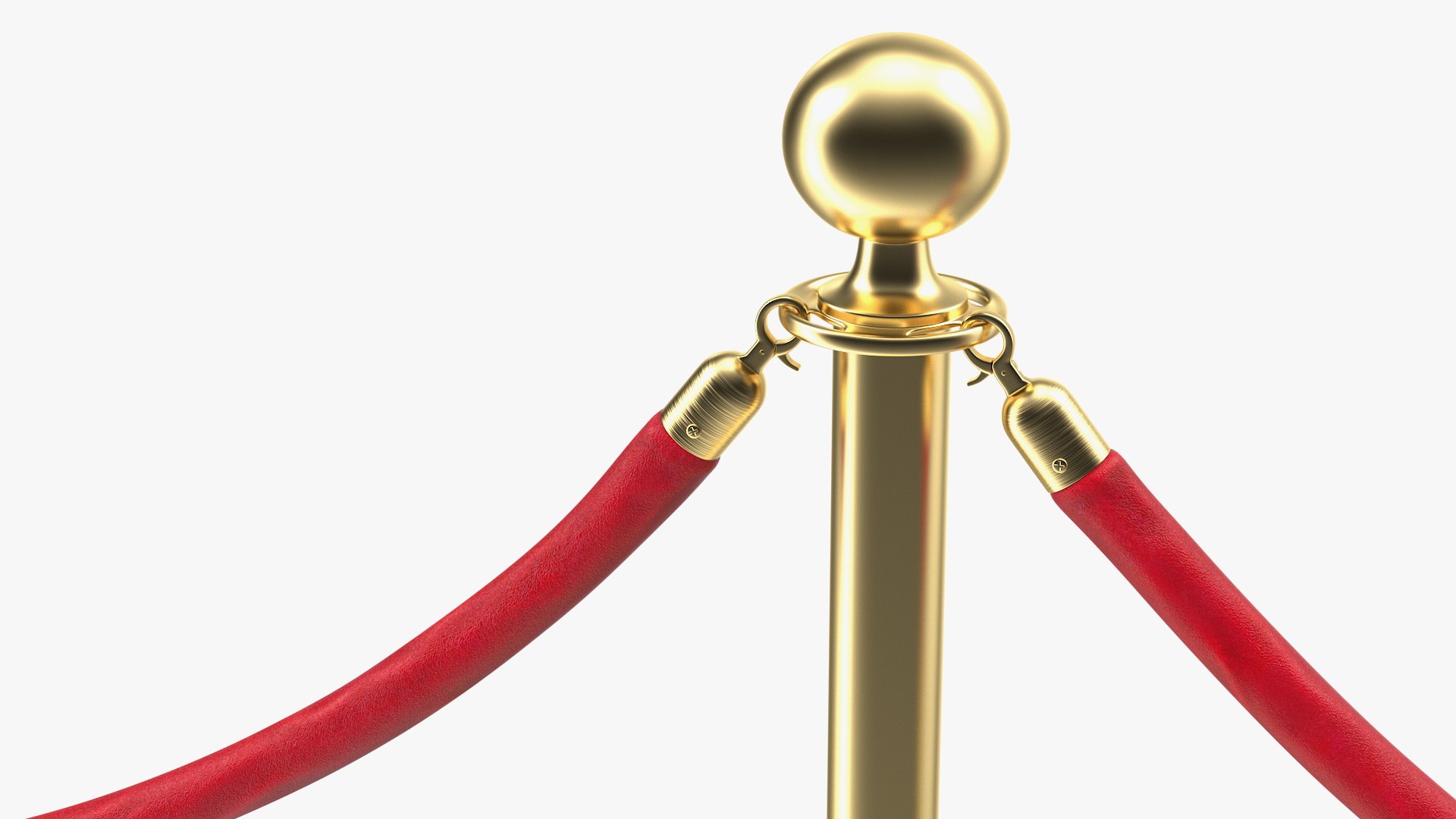 3D Red Carpet Fence Model - TurboSquid 1472424