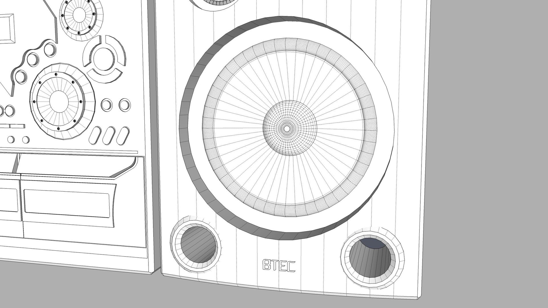 3D Model Stereo With CD Changer Cassette Player And Tuner - TurboSquid ...