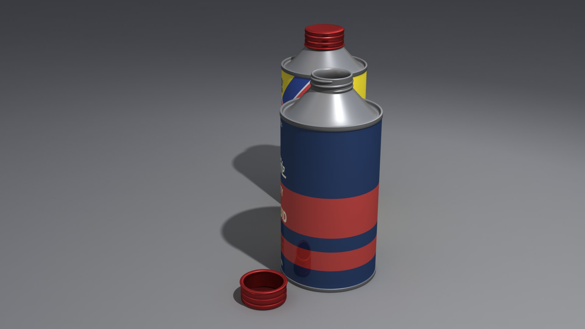 cone brake fluid labels 3d model