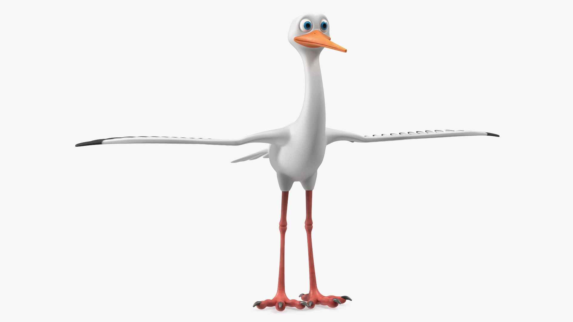 3D Cartoon Stork Rigged for Cinema 4D - TurboSquid 2119227
