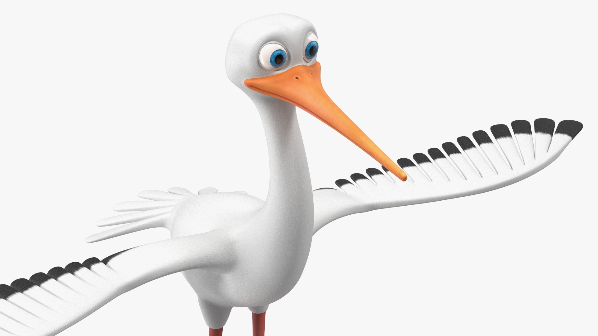 3D Cartoon Stork Rigged for Cinema 4D - TurboSquid 2119227
