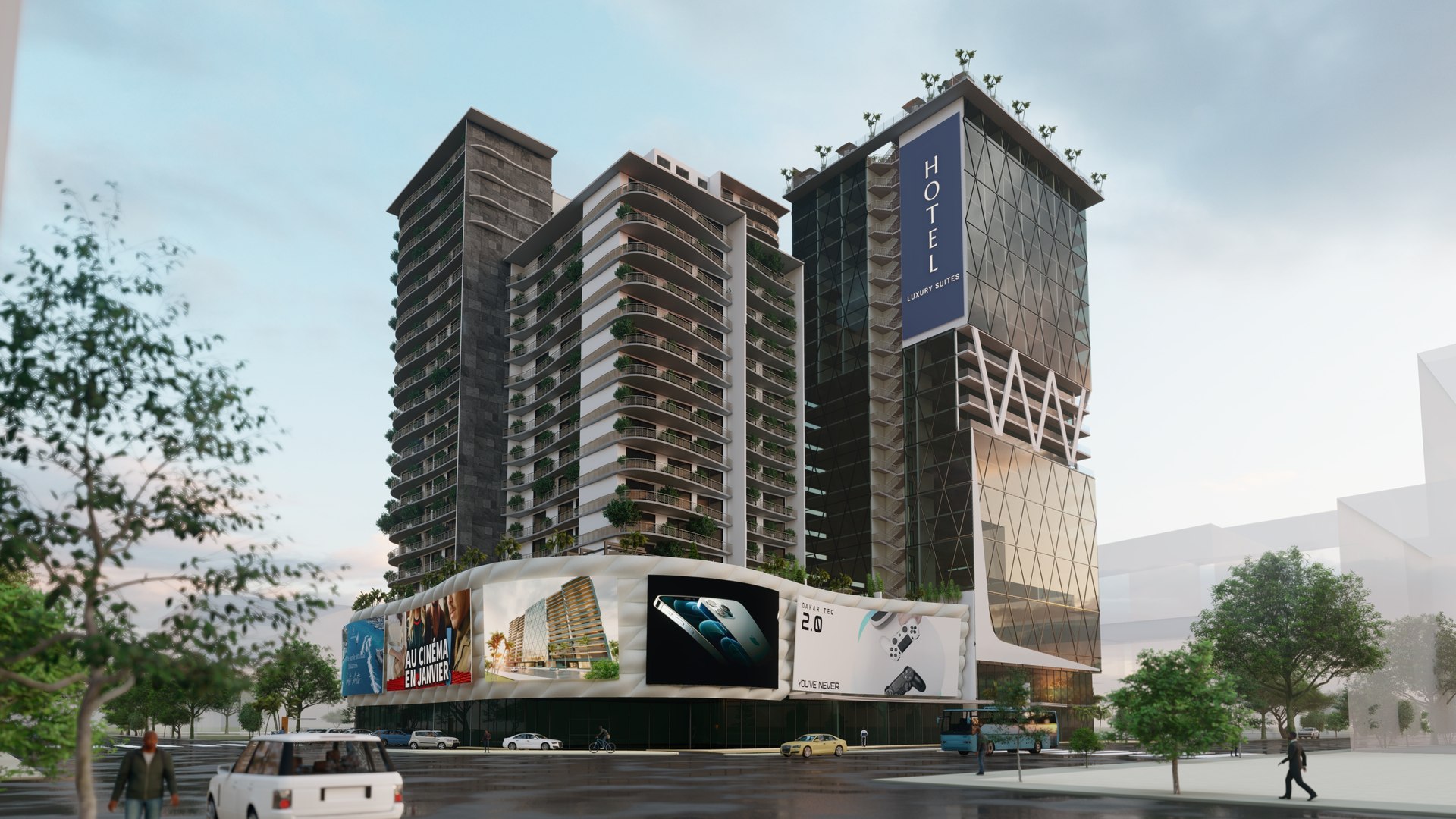 Architecture 3d Building 3building 20story Plus Interior Model ...