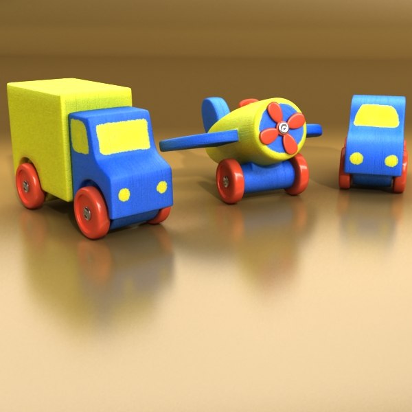 3 toys 3d model