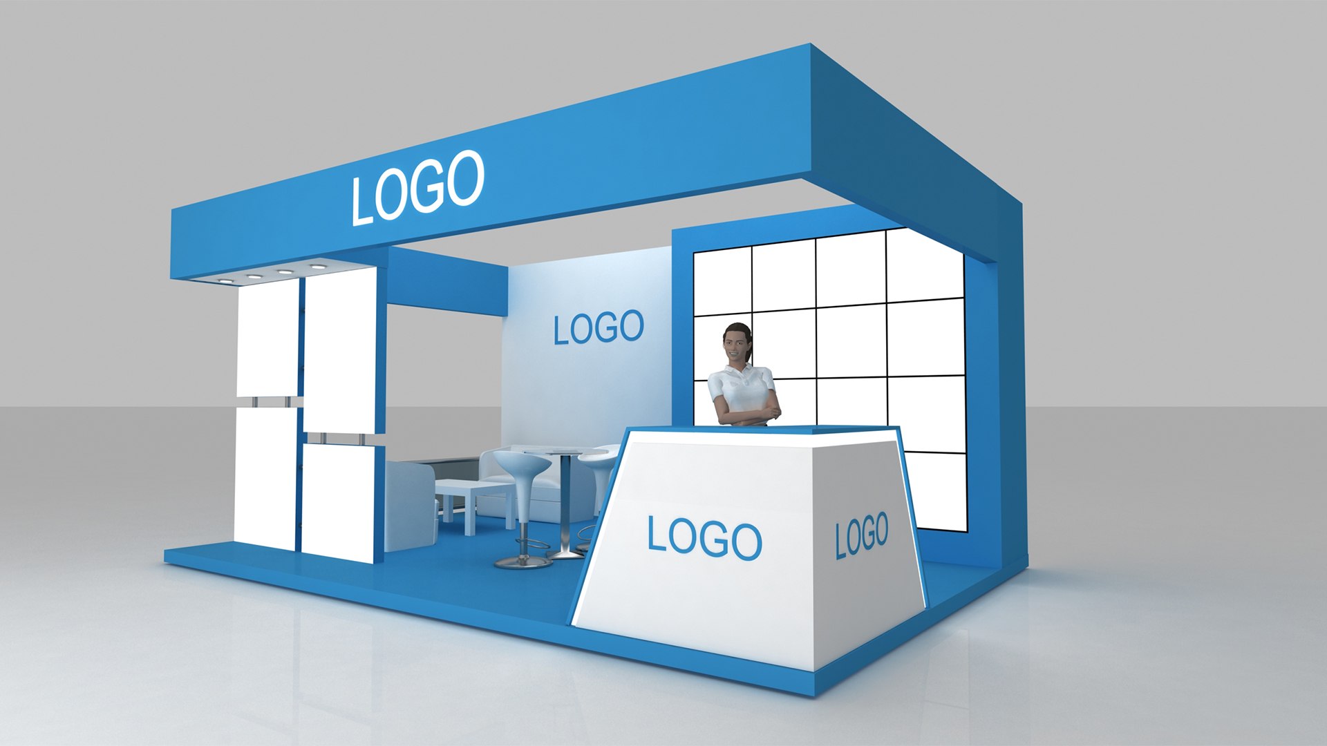 Exhibition Stand Design 3D - TurboSquid 2314159