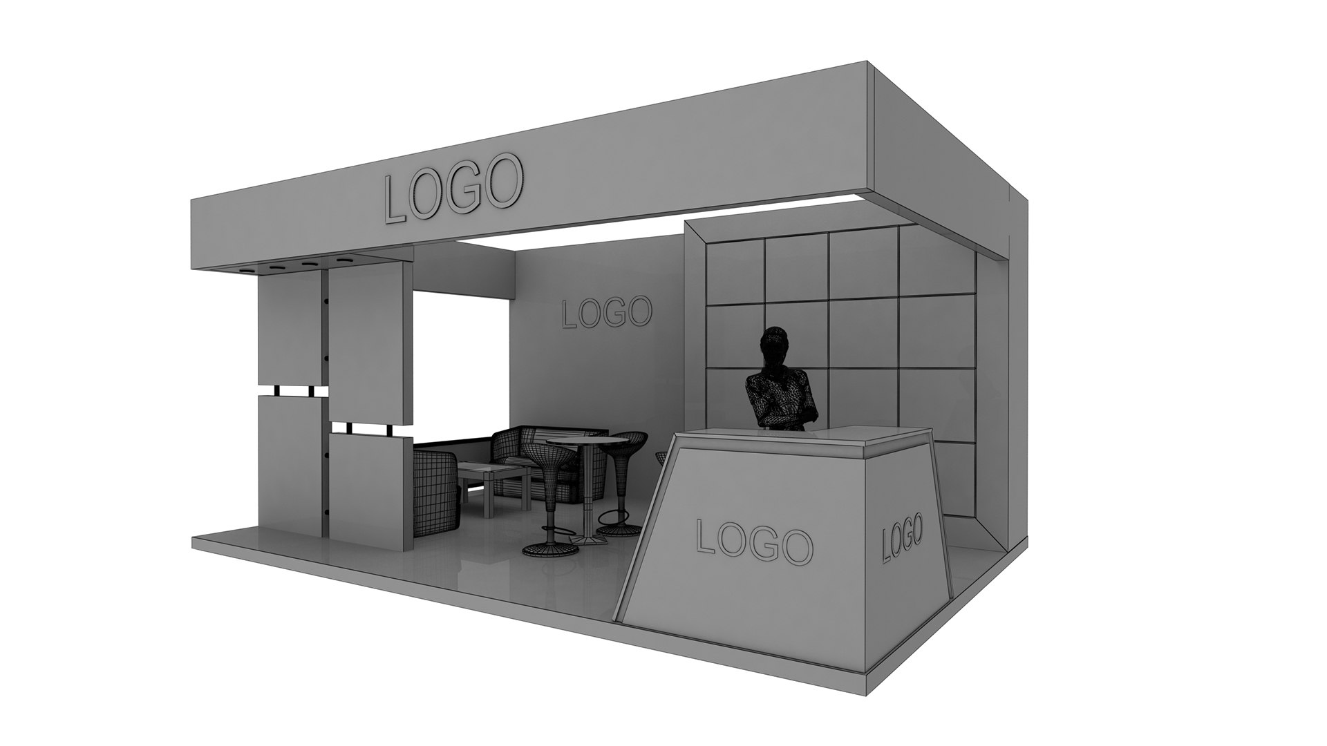 Exhibition Stand Design 3D - TurboSquid 2314159
