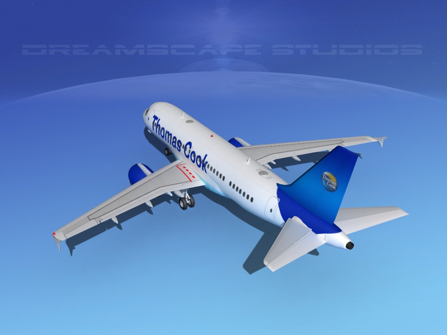 3d scale airbus a319 model