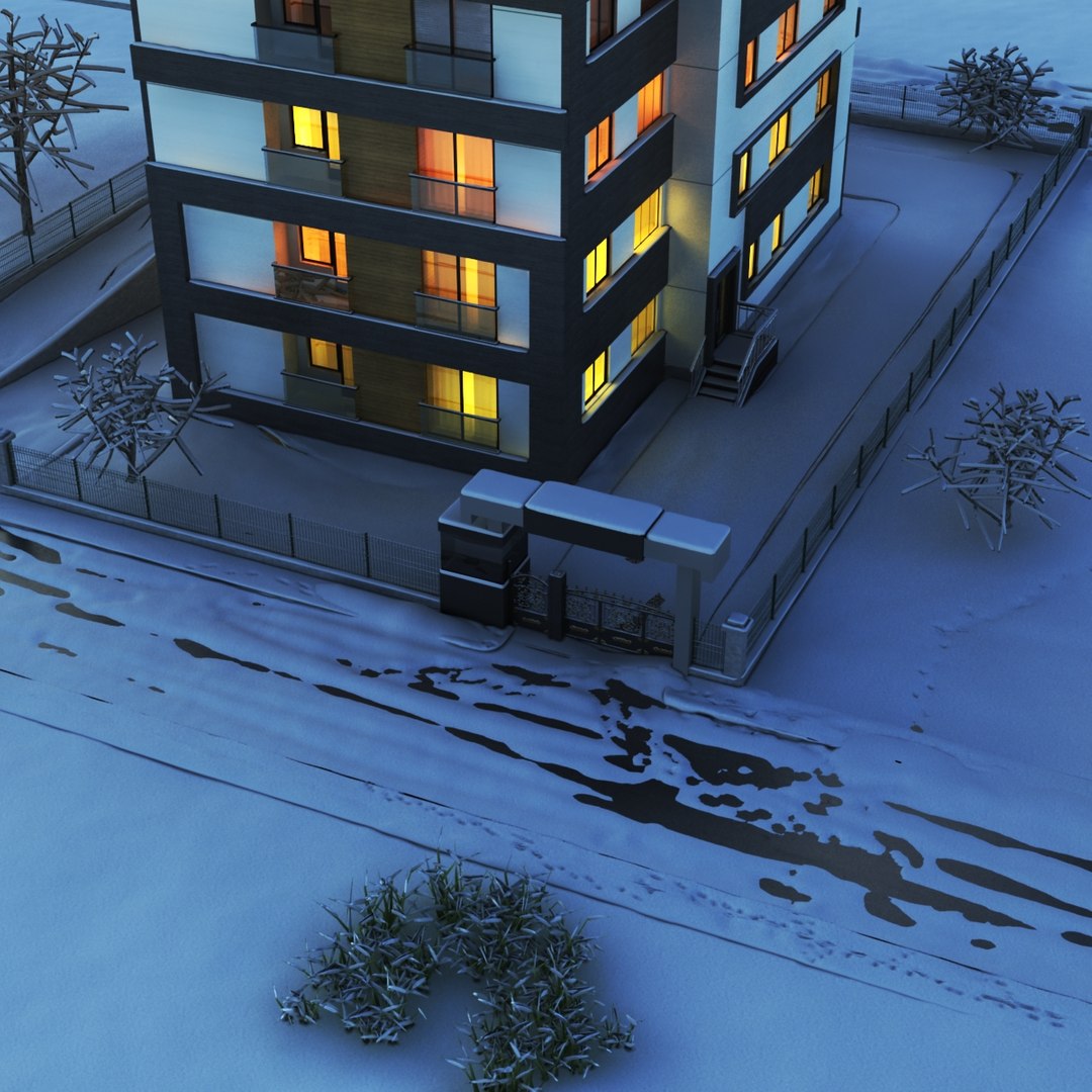 Winter Building Model - TurboSquid 1237099