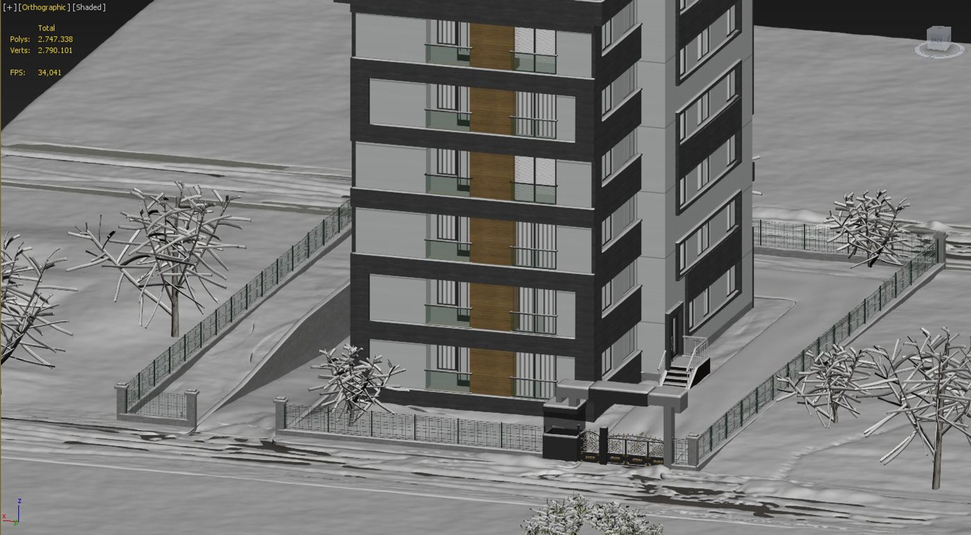 Winter Building Model - TurboSquid 1237099