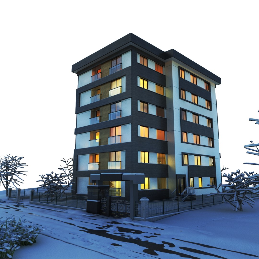 Winter Building Model - TurboSquid 1237099
