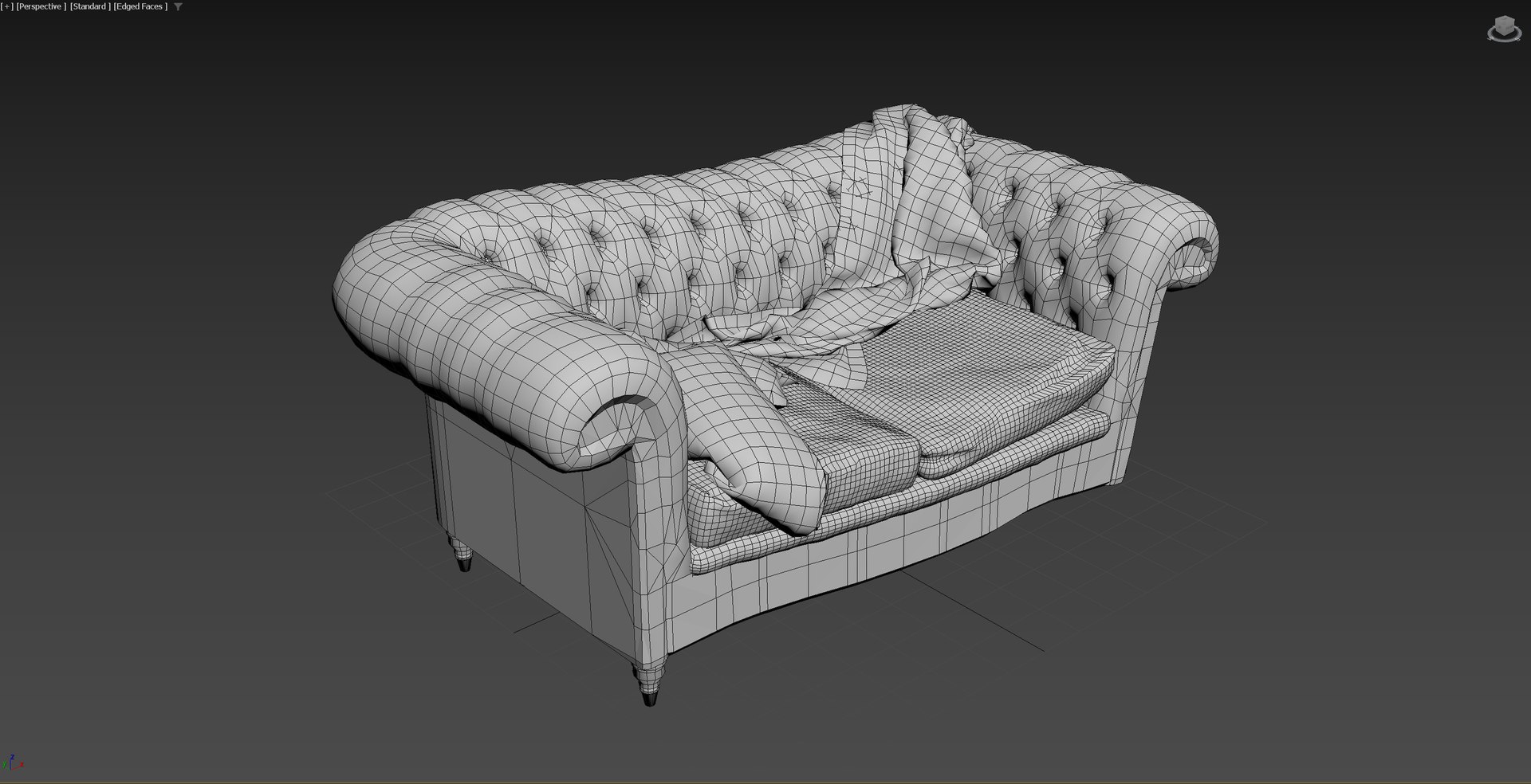 3D Busted Sofa - TurboSquid 1981376