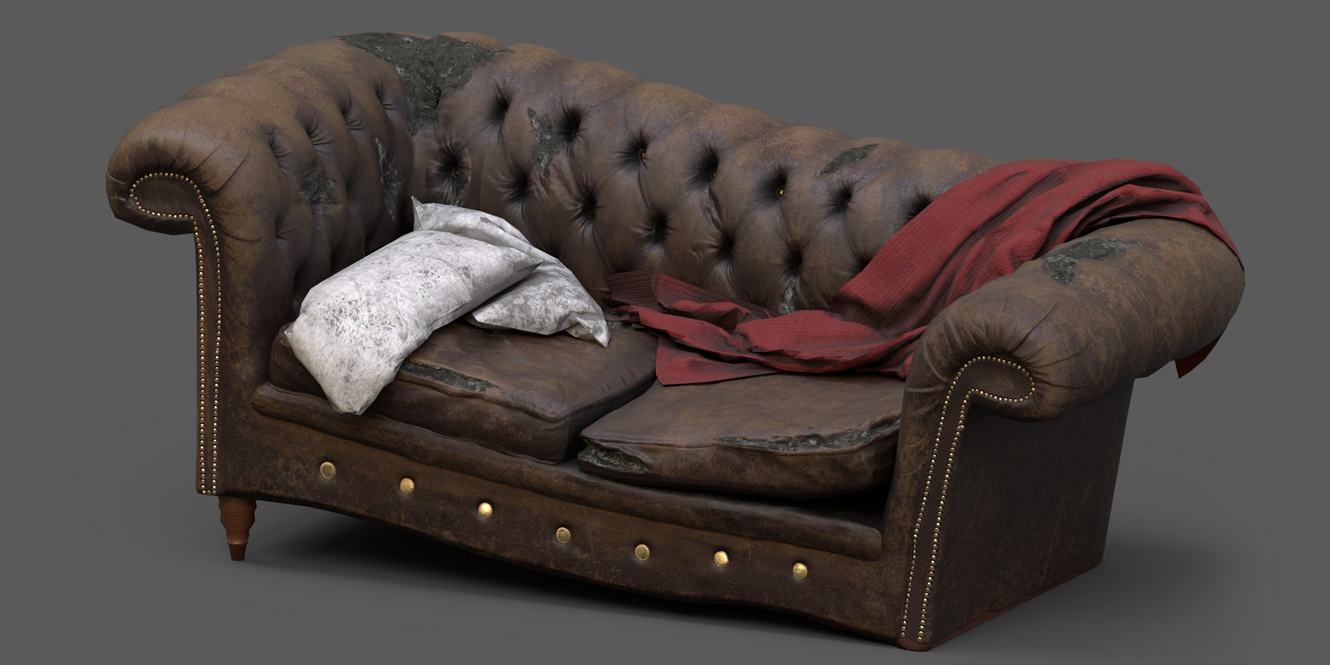 3D Busted Sofa - TurboSquid 1981376