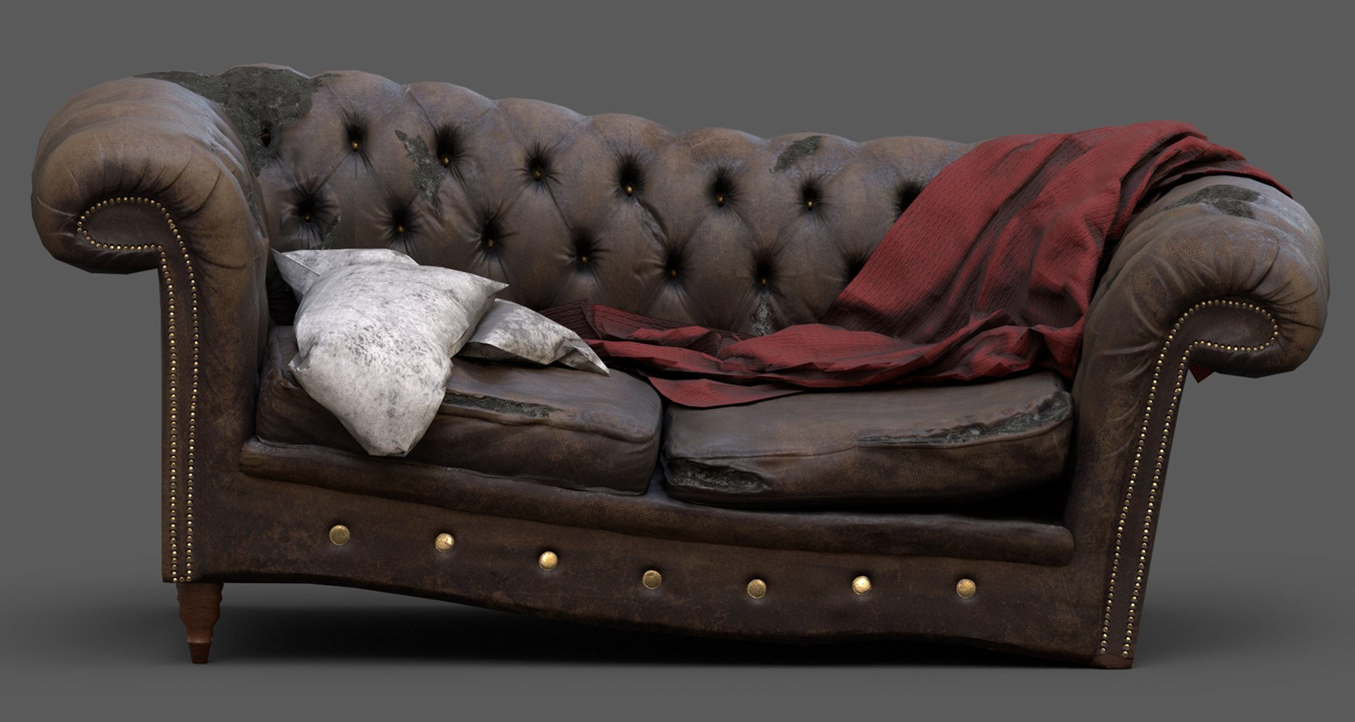 3D Busted Sofa - TurboSquid 1981376
