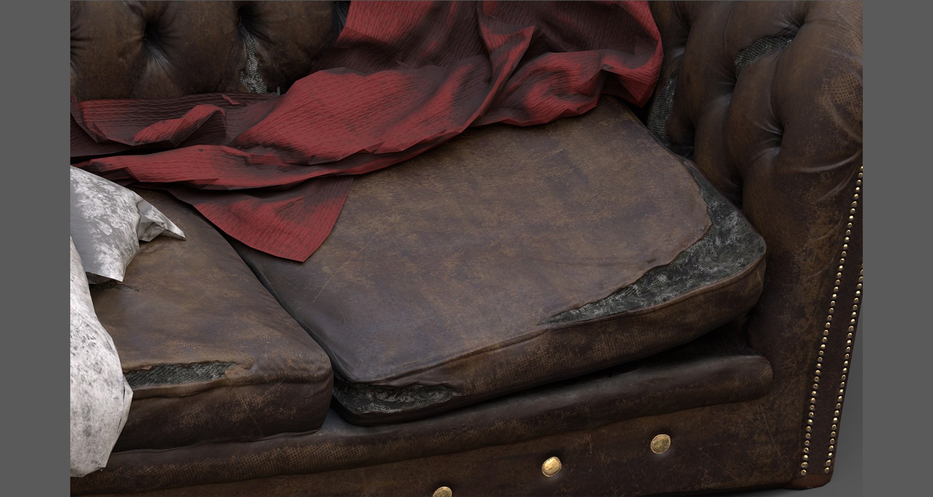 3D Busted Sofa - TurboSquid 1981376