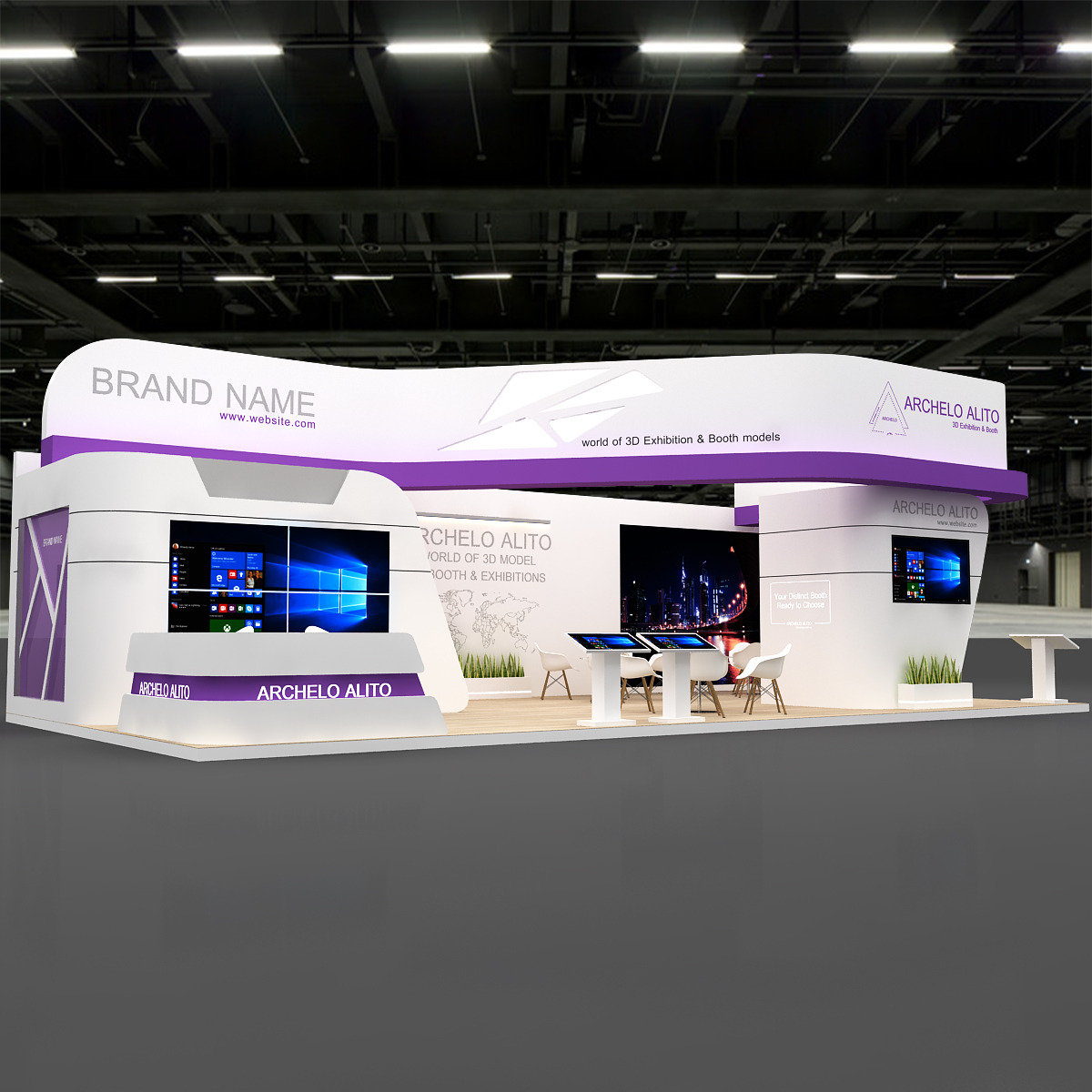 modèle 3D de stand d'exposition - TurboSquid 2505286
