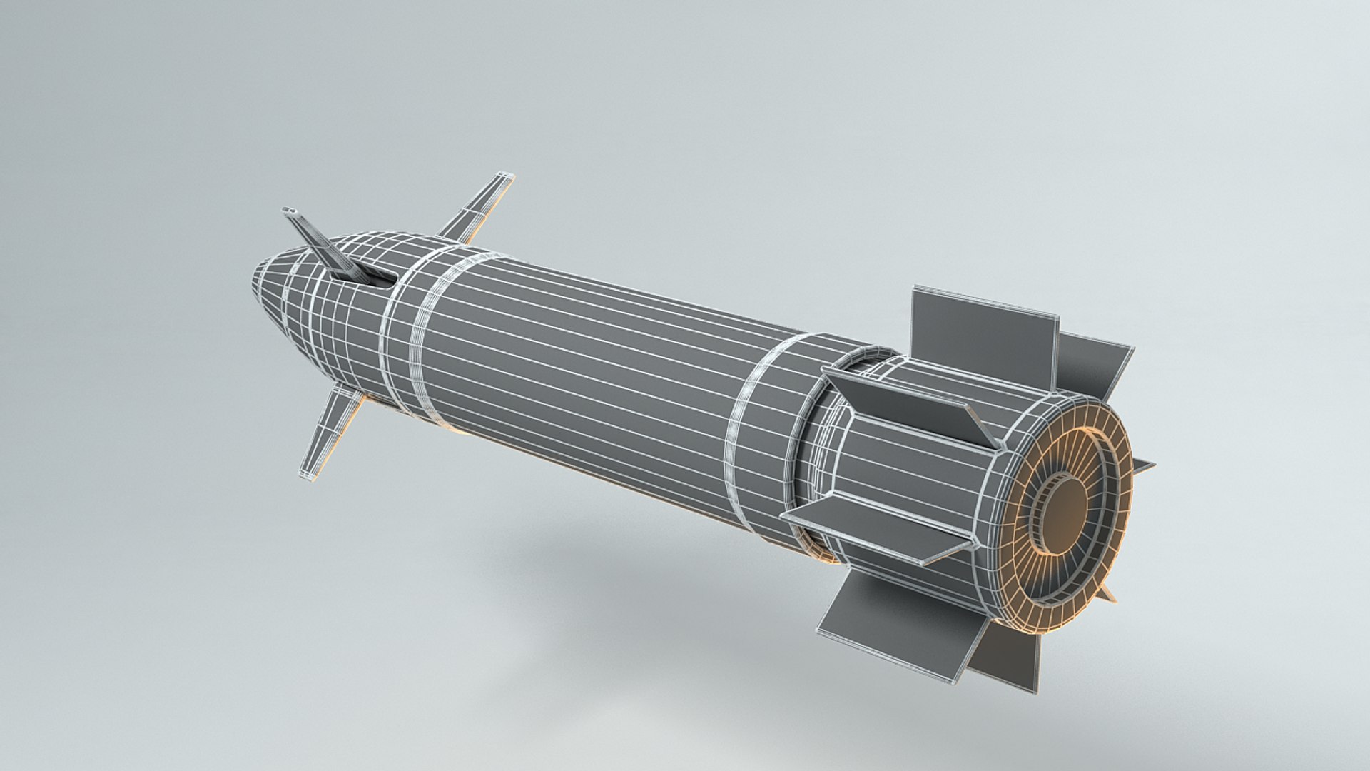 3d Model Guided Artillery Shell