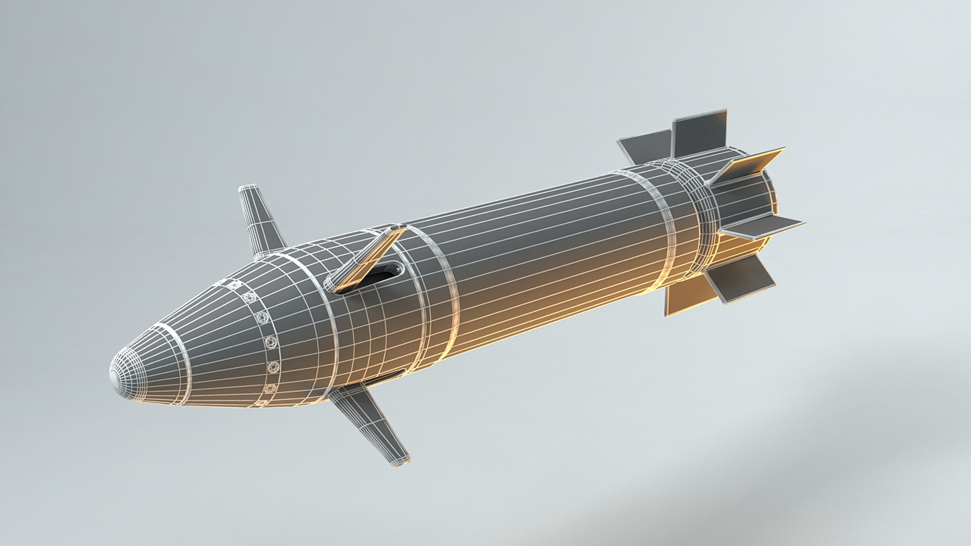 3d Model Guided Artillery Shell